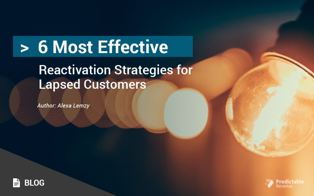 6 Most Effective Reactivation Strategies for Lapsed Customers ...